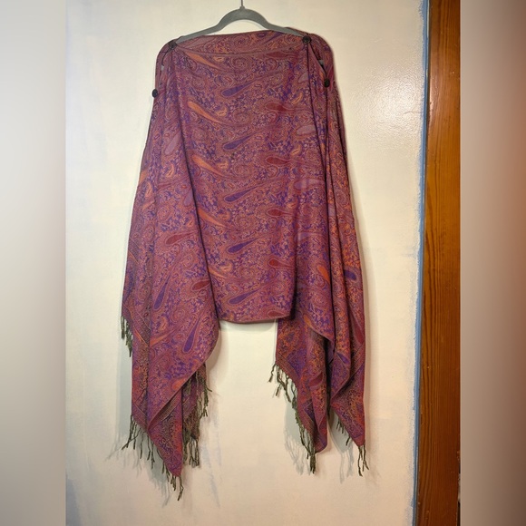pashmina | Accessories | Pashmina 0cashmere Poncho Shawl Paisley Artsy ...